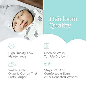 MONICA + ANDY Unisex Organic Cotton Baby Boy Girl Adjustable Top Knot Cap, Pink Le Macaron, 0-6 Months