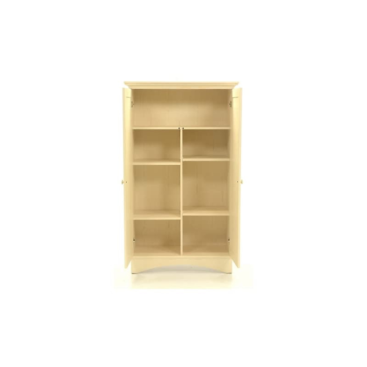 BOWERY HILL Wooden Storage Cabinet with 4 Adjustable Shelves in Antique White