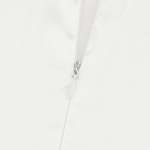 uxcell Satin Pillowcase for Hair and Skin with Hidden Zipper, Breathable and Soft Pillow Case with Sleep Mask, Set of 2 King (20"x36") White