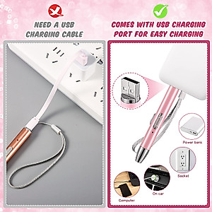 Chuangdi 2 Pieces Diamond Painting Pen with Light Drill Diamond Painting Accessories 12 Pen Heads, 2 Anti-Slip Mats, 2 Wax Organizer Cases for DIY Craft Supplies Tools(Purple, Pink)