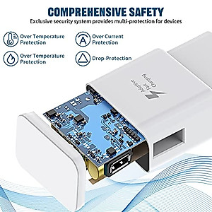 Samsung Charger Fast Charging with USB Type C Cable for Samsung Galaxy S10/S10e/S10 Plus/S9/S9 Plus/S8/S8 Plus/Note 8/Note 9/Note 10/Note 20/A03s/A13/A20/A30/A31/A32/A50/A51/A52/A53/S20/S21/S22 Ultra