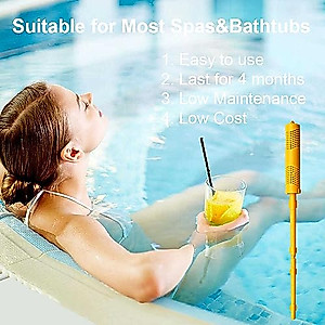 Joepoe SPA Mineral Stick Parts,Mineral Sticks for Hot Tub with 4 Months Lifetime Filter Cartridge Universal for Hot Tub&Pool (Yellow,3-Pack)