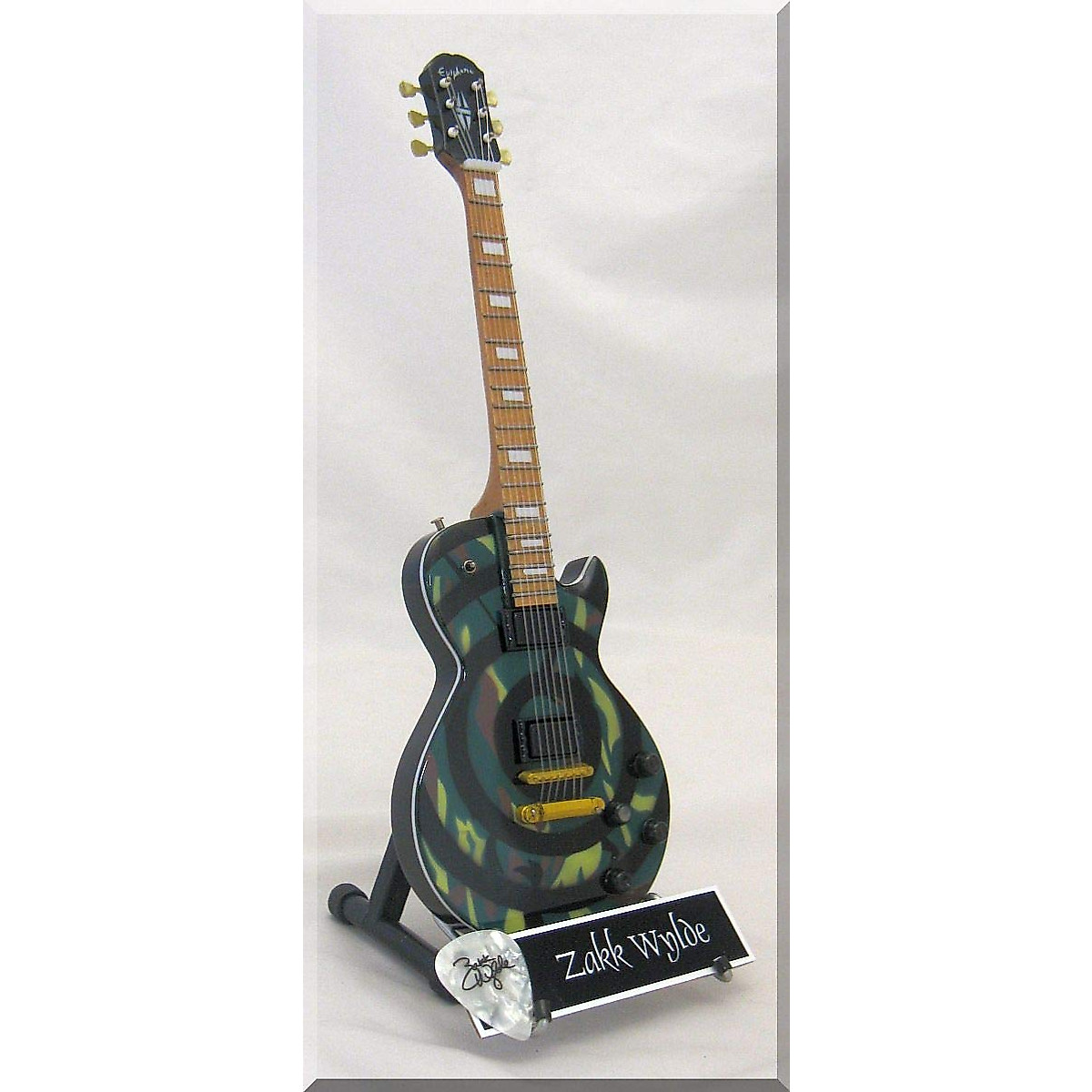 IZZI Zakk Wylde Miniature Guitar CAMO with Guitar Pick