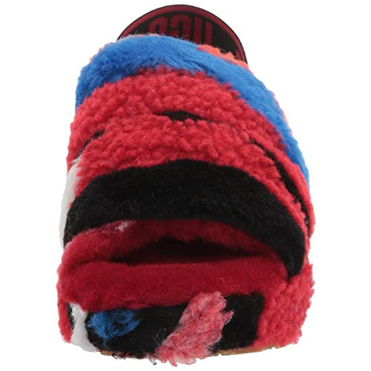 UGG Women's Fluff Yeah Slipper, Red Cali Collage, 6