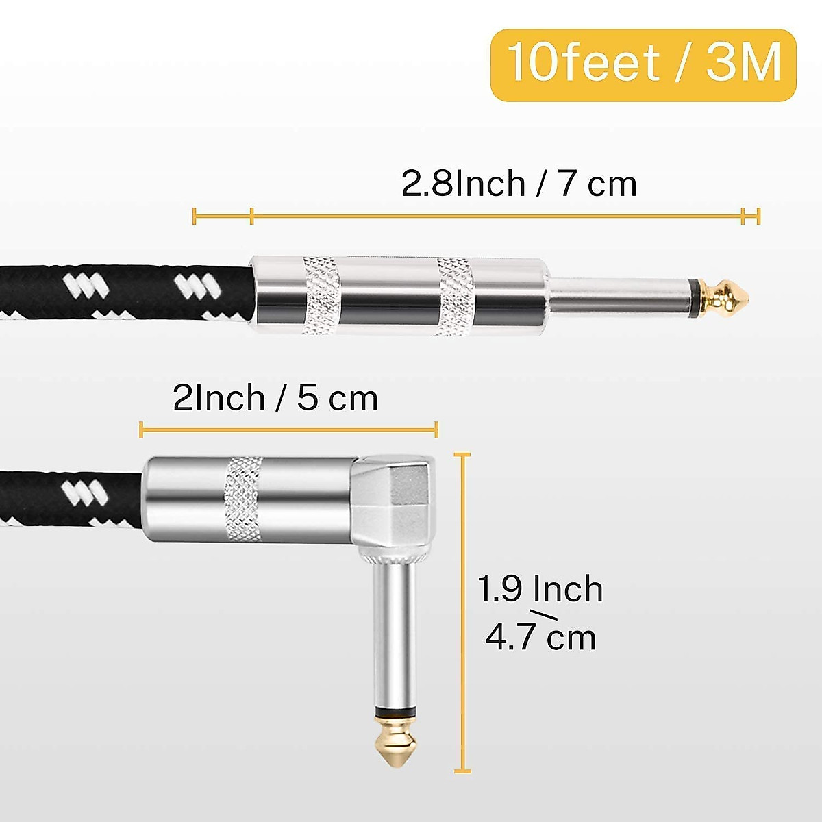 Donner Electric Guitar Amp 30W & Guitar Amp Cable 10 ft, Guitar Practice Amplifier Combo DA-30 with 10" Speakers