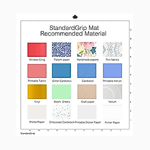 Diyit StandardGrip Cutting Mat for Silhouette Cameo 4/3/2/1 (3 PCS, 12x12)-Gridded Cutting Mat Perfect for Silhouette Cameo