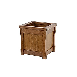 Noble Wood Medium Wooden Trash can. Mission Style. Oak. CQ-2-34