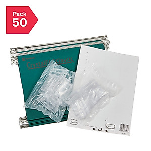 Rexel Crystalfile Classic Suspension Files Manilla 15 mm A4 - Pack of 50, Green