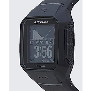 Rip Curl Men's SearchGPS Digital Display Quartz | Black | Outdoor Sports Waterproof Watch, Display Quartz, Activity Tracker, Detailed Tide View with Alarm, Stopwatch + Timer | 43mm