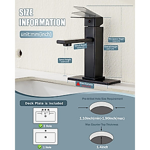 Casavilla Bathroom Sink Faucet-2 Sets, Oil Rubbed Bronze Bathroom Faucet with Pop-up Drain and 6 Inch Deck Plate, Single Handle Faucet for Bathroom Sink (2 Holes), Modern Farmhouse RV Sink Faucet