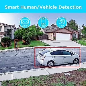 PANOOB 6MP PTZ Outdoor Camera, 355° Pan 90° Tilt 5X Optical Zoom PoE IP Security Cams, AI Human Vehicle Detection, 2.7-13.5mm Lens, 328ftIR Night Vision, Two Way Talk, Support 256GB SDCard, PT16A-6MZ