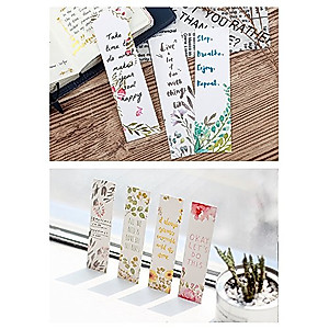 Flower Poetry Theme Colorful Bookmarks, 30 PCS (Flower Poetry)