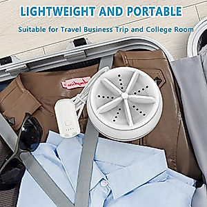 AOAUTO 24W Mini Portable Washing Machine Ultrasonic Turbo Washer for Travel Business Trip and College Room, 3 In 1 Portable Washing Machine with USB