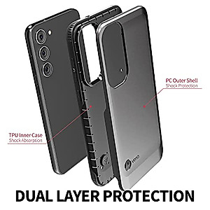 VENA Outcross for Samsung Galaxy S23 Plus Case, Military Grade Drop Protection, Dual Layer Shockproof Protective Phone Case - Graphite Gray/Black