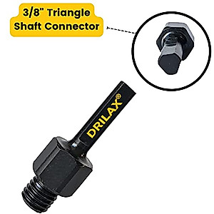 Drilax Diamond Core Drill Bit Adapter 5/8 Inch - 11 Female Arbor To 3/8 Inch Triangle Male Shank Female Thread Back Holders To Regular Drill