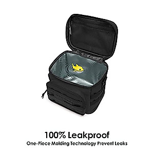 TACTICISM Tactical Lunch Box for Men, 12L MOLLE Lunch Bag Adult, Up to 8 Hours Insulated lunchbox, Large Durable Leakproof Cooler with Detachable Water Bottle Pouch, for Work Camping Fishing, Black