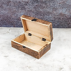 Samhita Handmade Mango Wood Tree of Life Engraving Beautifully Keepsake Box Jewellery Organiser Unique Gift Ideas for Men & Women (Flame Work Finish)