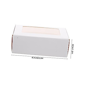 STOBOK 150 Pcs Packaging Boxes Mini Cake Box Candy Containers Mini Cake Containers Packing Containers DIY Cookie Box Bakery Box Packing Box Storage Box Carton White Travel Soap