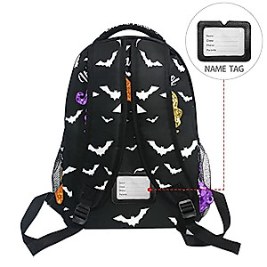 SWADAZA Halloween Hocus Pocus School Backpack Hocus Pocus School Book Bags Bookbags, Travel Laptop Backpack College School Computer Bag Hiking Camping Casual Daypack