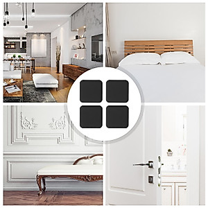 XhjzgcTech 20 Pcs Silicone Door Bumper, Door Stoppers Wall Protectors from Door Knobs,Self Adhesive Door Knob Guards, Door Handle Bumper Wall Shield, Crash Pad for Wall Home Office - Black