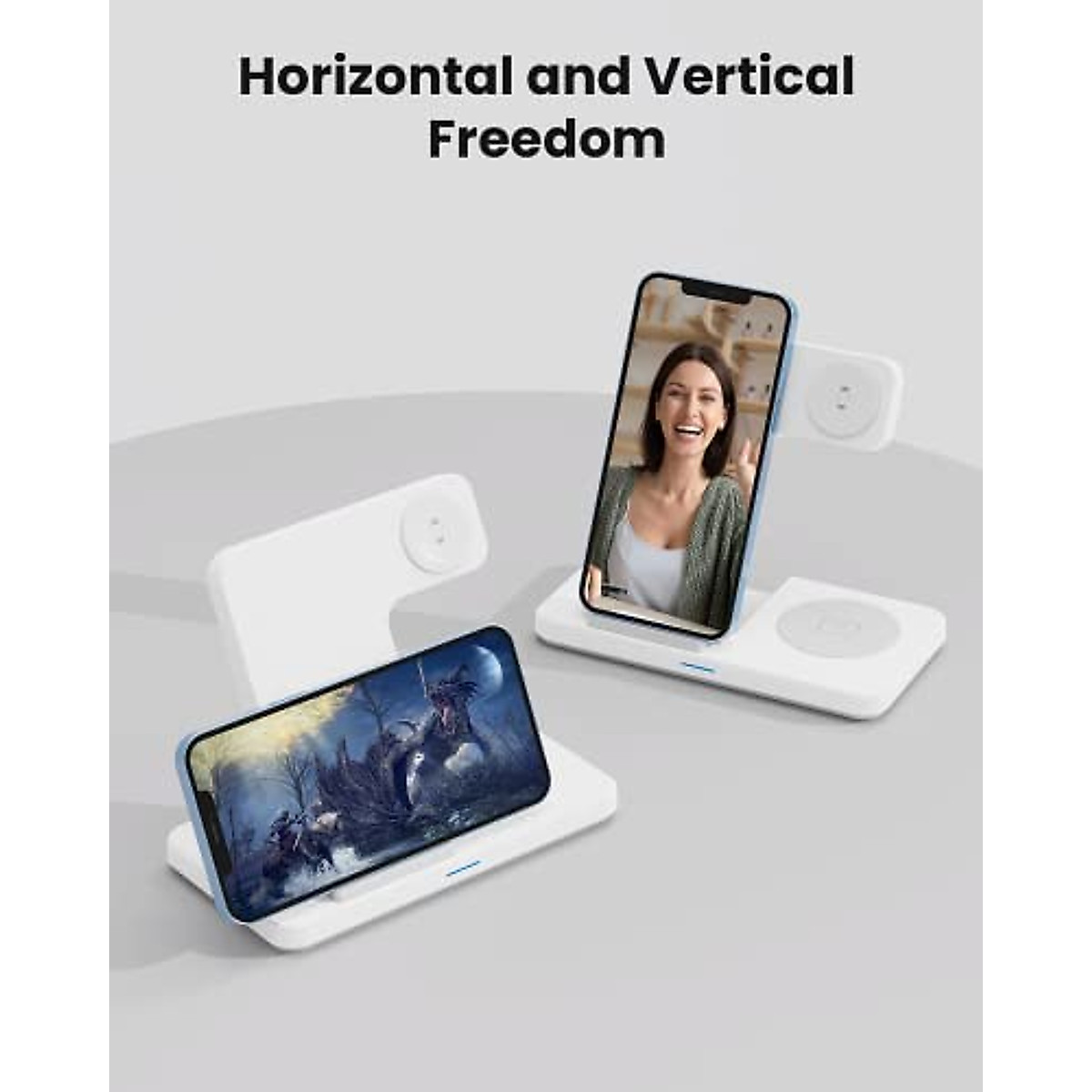 Wireless Charging Station for Apple - 3 in 1 Wireless Charger Dock Stand Watch and Phone Charger Station for iPhone14,13,12,Pro,Pro Max,SE,XS,XR,X,Samsung,Apple Watch 7/SE/6/5/4/3/2, AirPods 3/Pro/2