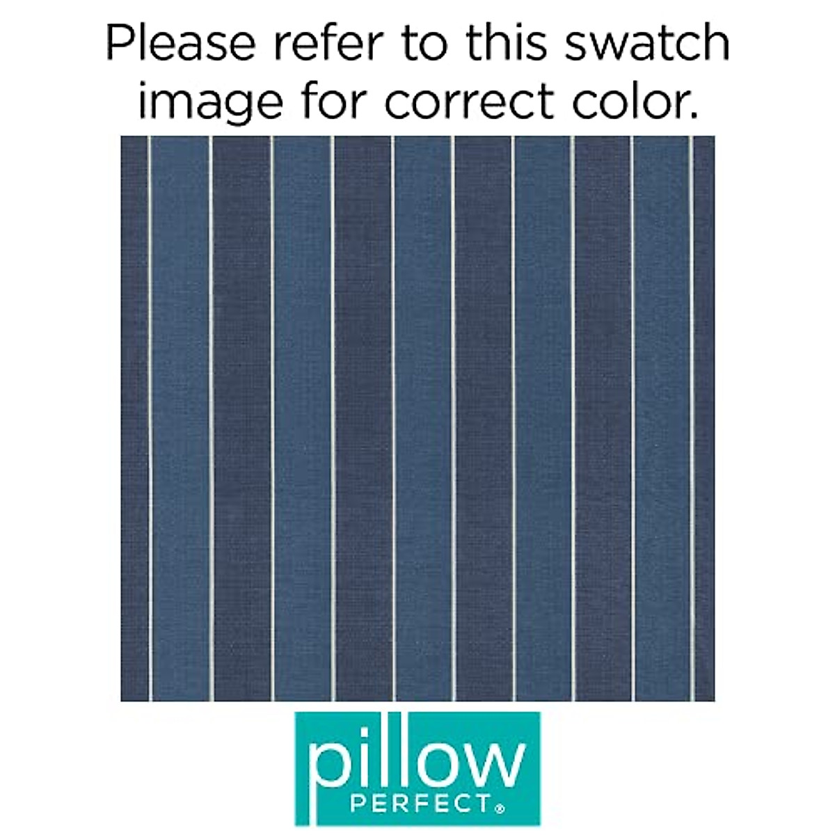 Pillow Perfect Stripe Indoor/Outdoor Split Back Chaise Lounge Cushion with Ties, Plush Fiber Fill, Weather, and Fade Resistant, 72.5" x 21", Blue/White Wickenburg, 1 Count