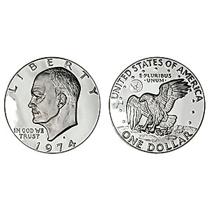 1974 S Eisenhower IKE Cato Finish Dollar Clad Proof