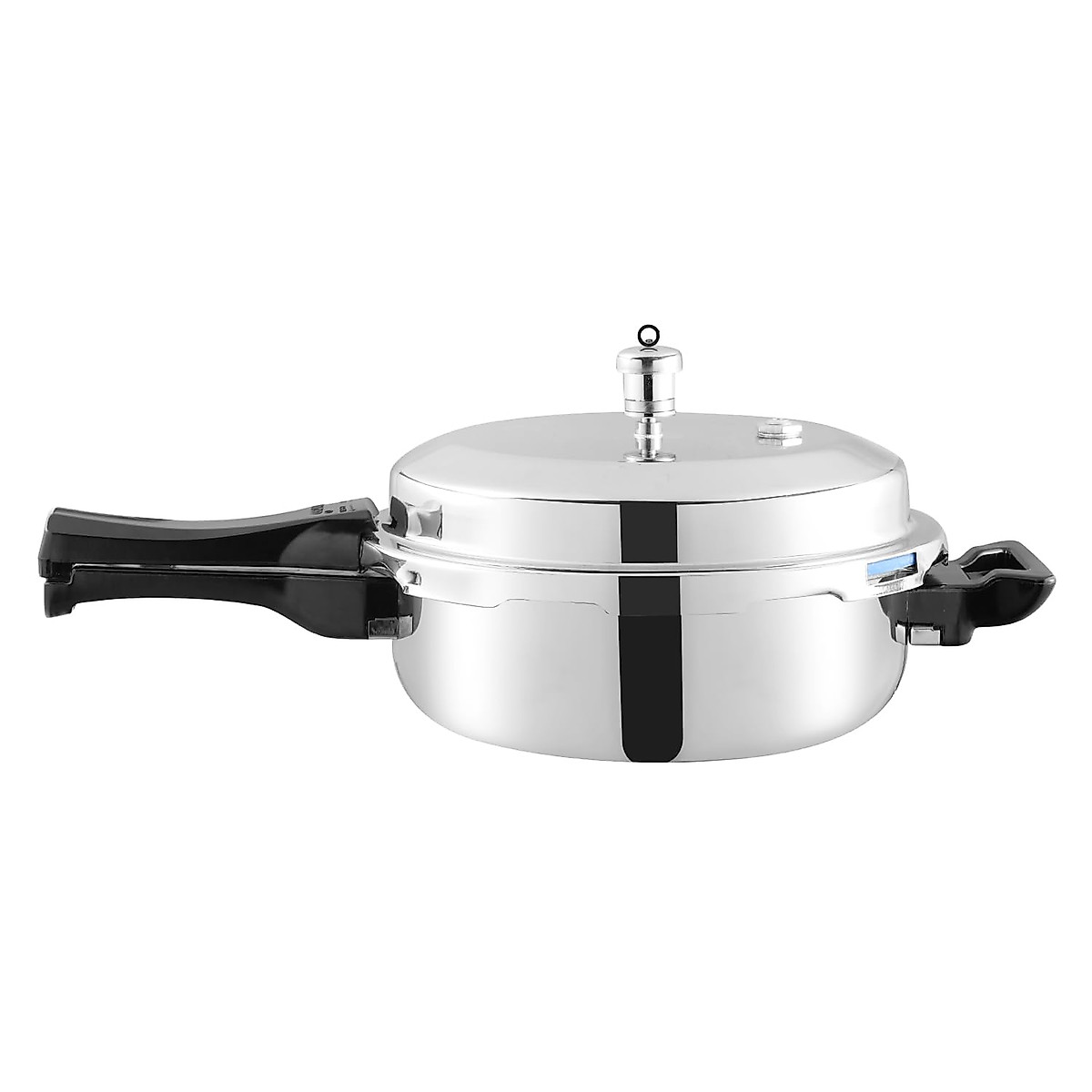 Vinod Platinum Triply Stainless Steel Pressure Cooker Mini - 2 Litre | SAS Bottom Pan Cooker | Induction and Gas Base Cooker | ISI and CE certified
