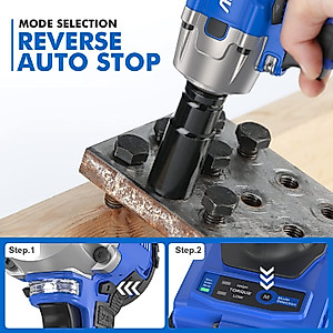 20V 370 Ft-lbs Brushless 1/2 Inch Impact Wrench Kit with 6 Sockets, 2Ah Battery, Charger, Bag