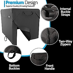 Heavy Duty Generator Cover; 600D Diamond Polyester - Fits most 5,000-10,000 Watt Generators w/ Easy-Access Flaps