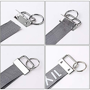 HRLORKC 50 Sets Key Fob Hardware Key Fob Keychain Wristlet with Split Ring 0.8 Inch