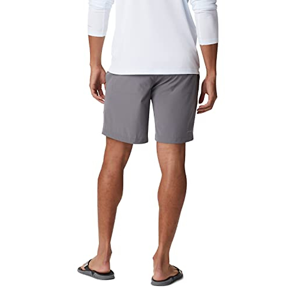 Columbia Men’s Permit III Shorts, Sun Protection, City Grey, Large