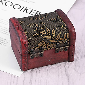 Abaodam treasure trunk large chest storage box keepsake decorative vintage suitcase antique wooden medicine trunks for pirate- Wooden Storage Box Exquisite Toy Storage Case Jewelry