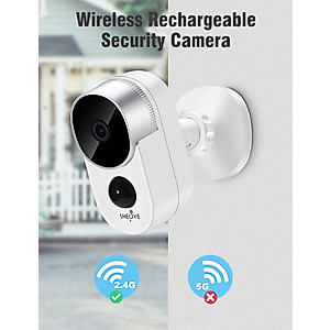 SHELIVE Security Camera Outdoor, Wireless Home Surveillance Camera System with Rechargeable Battery,1080P HD,Waterproof,Night Vision,Motion Detection,2-Way Audio,SD Storage