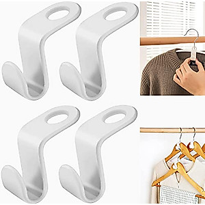 KK5 Hanger Connector Hooks Clothes Connection Cascading Hangers for Clothes Storage & Display in Closet or Store, Heavy Duty Space Saving Outfit Hangers Hanger Extender Clips