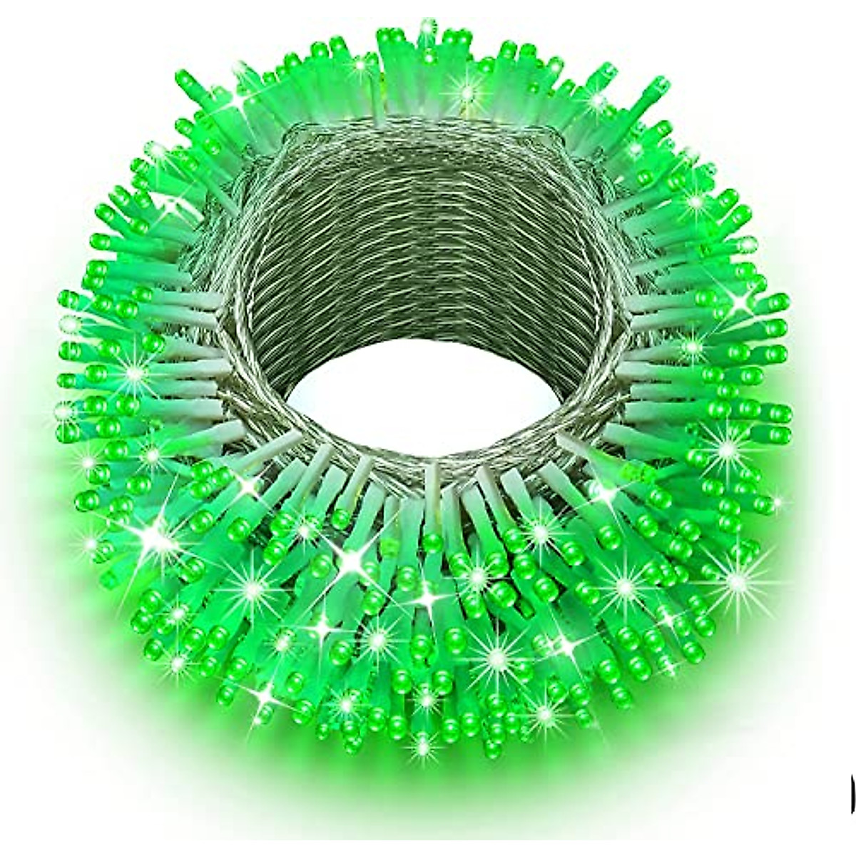 Outdoor Christmas 500LEDs String Lights,197FT Christmas Fairy Light with 8 Lighting Modes & Timer Waterproof for Home Garden Yard Xmas Wedding Party Holidays Festival Decoration-Green