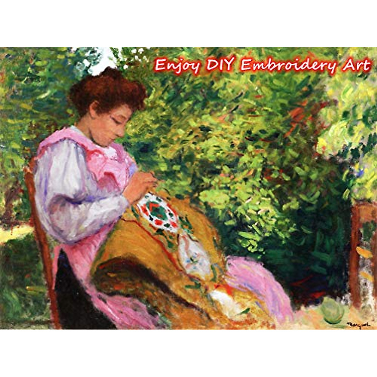 Abillyn Embroidery Cross Stitch Kits Sun and Moon Stars Fractal Face Hippie Stamped with Printed Pattern Starter Kit (Sun)