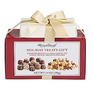 Harry and David Sweet Treats Tower Duo Box, Red, gold, brownc, 10 ounces