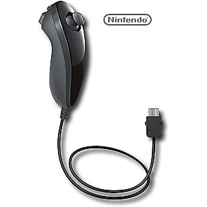 Wii Nunchuck Black (Bulk Packing) (Renewed)