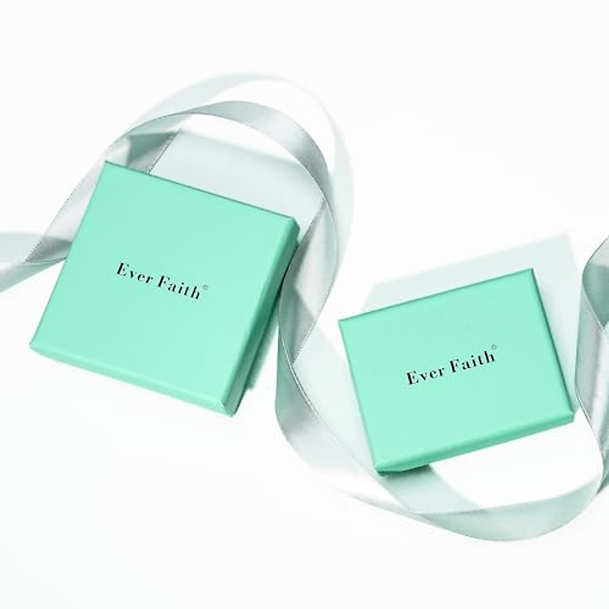 EVER FAITH Crystal Wedding Earrings for Bride Bridesmaids, White Cubic Zirconia Birthstone 8-Shape Infinity Pierced Bridal Dangle Earrings Clear Silver-Tone