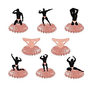 Bachelorette Party Decorations, 8Pack Rose Gold Table Honeycomb Centerpieces Party Supplies, Bachelorette Bridal Shower Hen Party Table Topper Wedding Engagement Decor