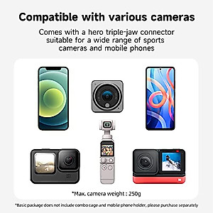 TELESIN 360 Swivel Clip Backpack Mount with Ball Head Pivot, Bag Shoulder Body Strap Holder Attach for GoPro Max Hero 11 10 9 8 7 6 5, Insta360 X2 X3, DJI Action 2 3 Accessories