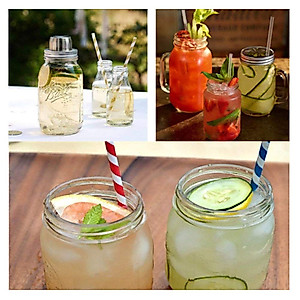 Mason Jar Liquor/Oil Pour Spout Dispenser, Sprouting Mason Jar Lid,Shaker Lid Shaker Dry Rub Lid - Cocktail, Mix Spices, Dredge Flour, Sugar Pack of 6