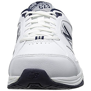 New Balance Men's 623 V3 Casual Comfort Cross Trainer, White/Navy, 12 X-Wide