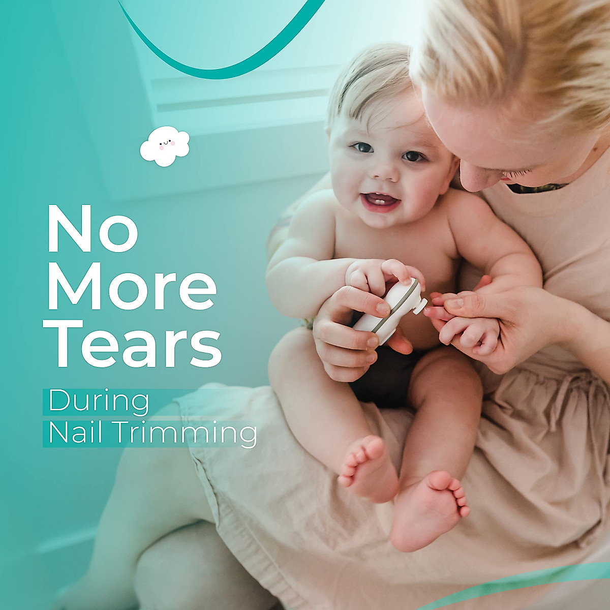 bblüv - Trimö - Baby Nail Trimmer Electric - Baby Nail File for Newborn and Toddler (0 to 12 Months+), Gentle and Quiet Fingernail and Toenail Clippers, Original Trimo Kit (Pack of 1)