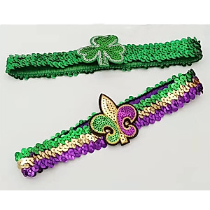 St. Patrick's Day Earrings Green Shamrock Dangling Earring for Women Handmade Glitter Lucky Shamrock Drop Dangle Earrings Headband Irish Holiday Jewelry Gift(st patricks earrings)