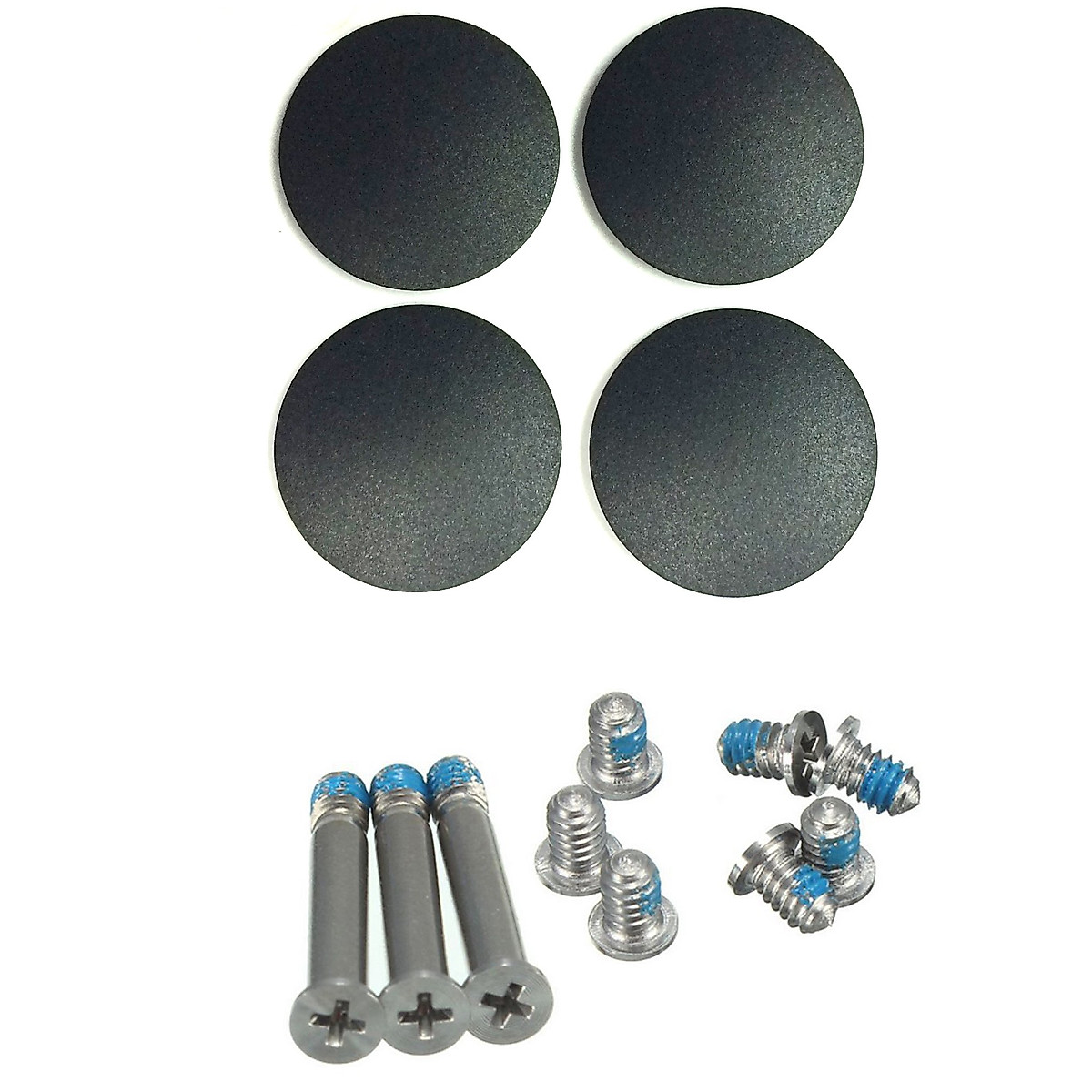 ITTECC® Repair Replacement Screws Fit for Unibody Pro A1278 A1286 13" 15" 17" 1 Sets of 10, 4 x Rubber Case Foot Feet for MacBook Pro A1278 A1286 A1297 2009 2010