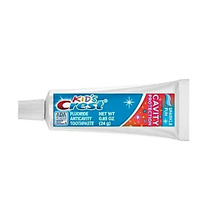 Kid’s Crest Cavity Protection Sparkle Fun Toothpaste .85 Ounce (12 Pack) | Sparkle Fun Flavor with Fluoride | Travel Size Anticavity Paste (B07NBR4LCB)