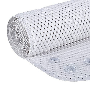 Duck Brand Softex Shower Mat, Machine Washable, 21 x 21 Inches, White, Skid Resistant (285154)