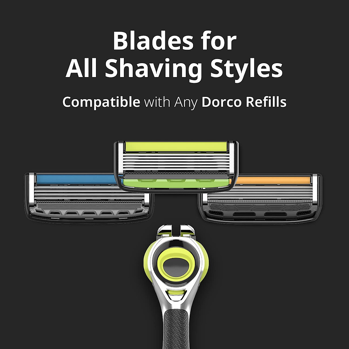 Dorco Pace 6 Pro 3D Motion Razor System - 1 Handle + 9 Cartridge Set